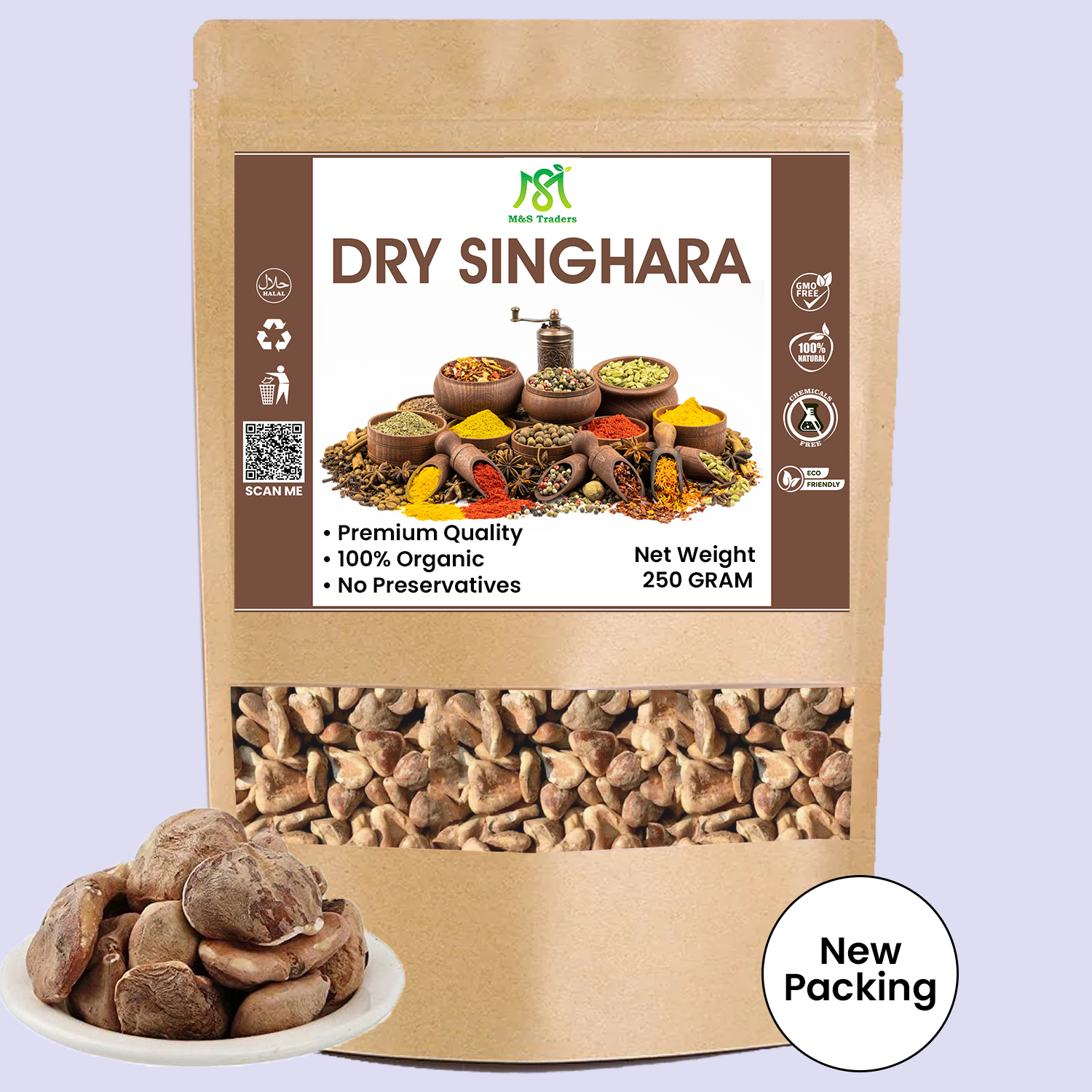 Singhara Dry | Water Chestnut Whole | Singhare Sabut | Sanghara - 250 ...