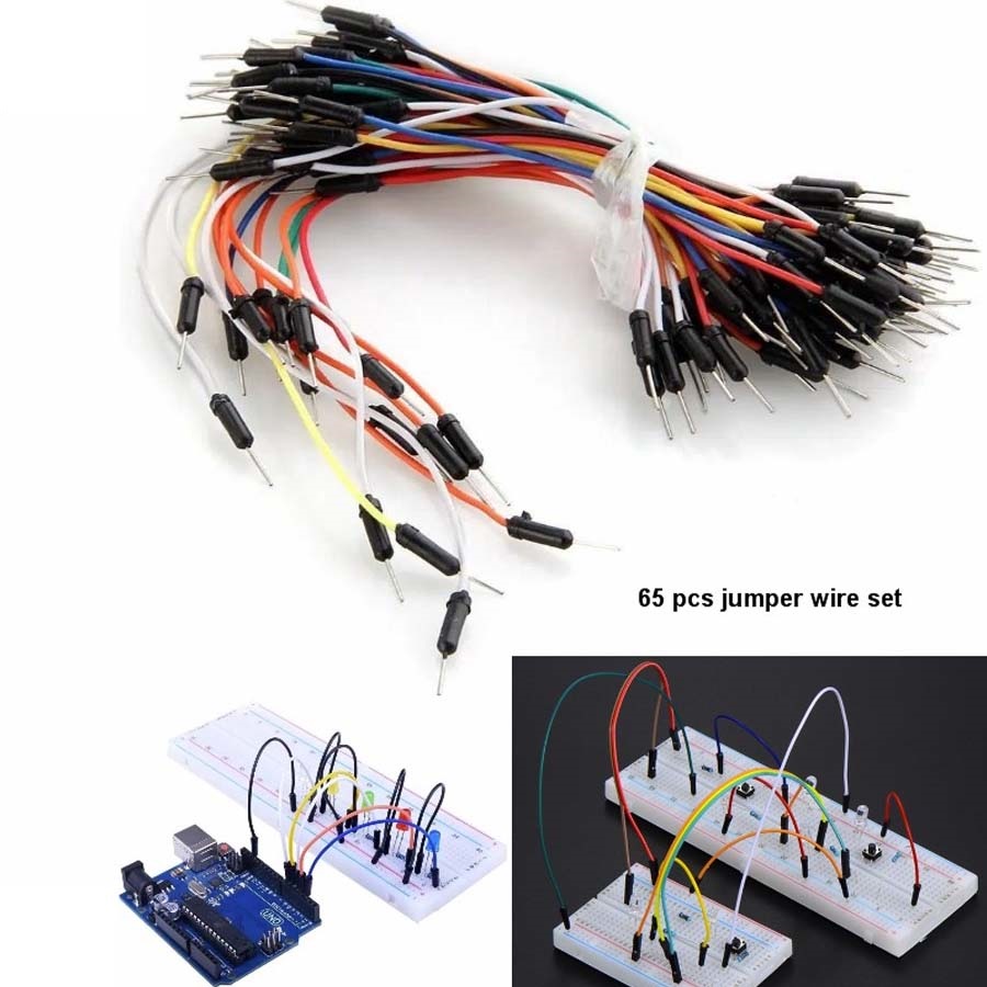 65PCS Male to Male Flexible Breadboard jumper wire | Daraz.pk
