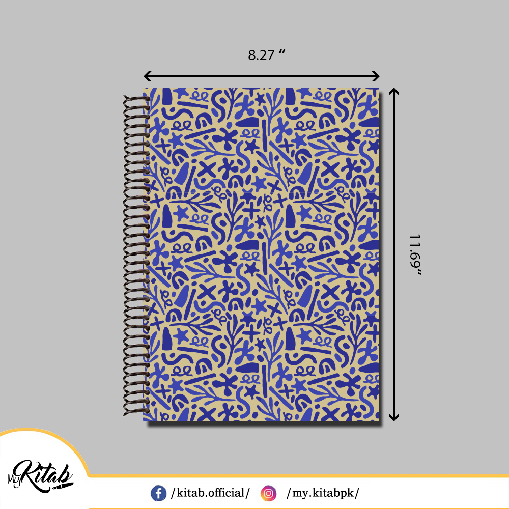 MyKitab - Abstract Spiral Notebook-A4|Notebook for Girls and Boys ...