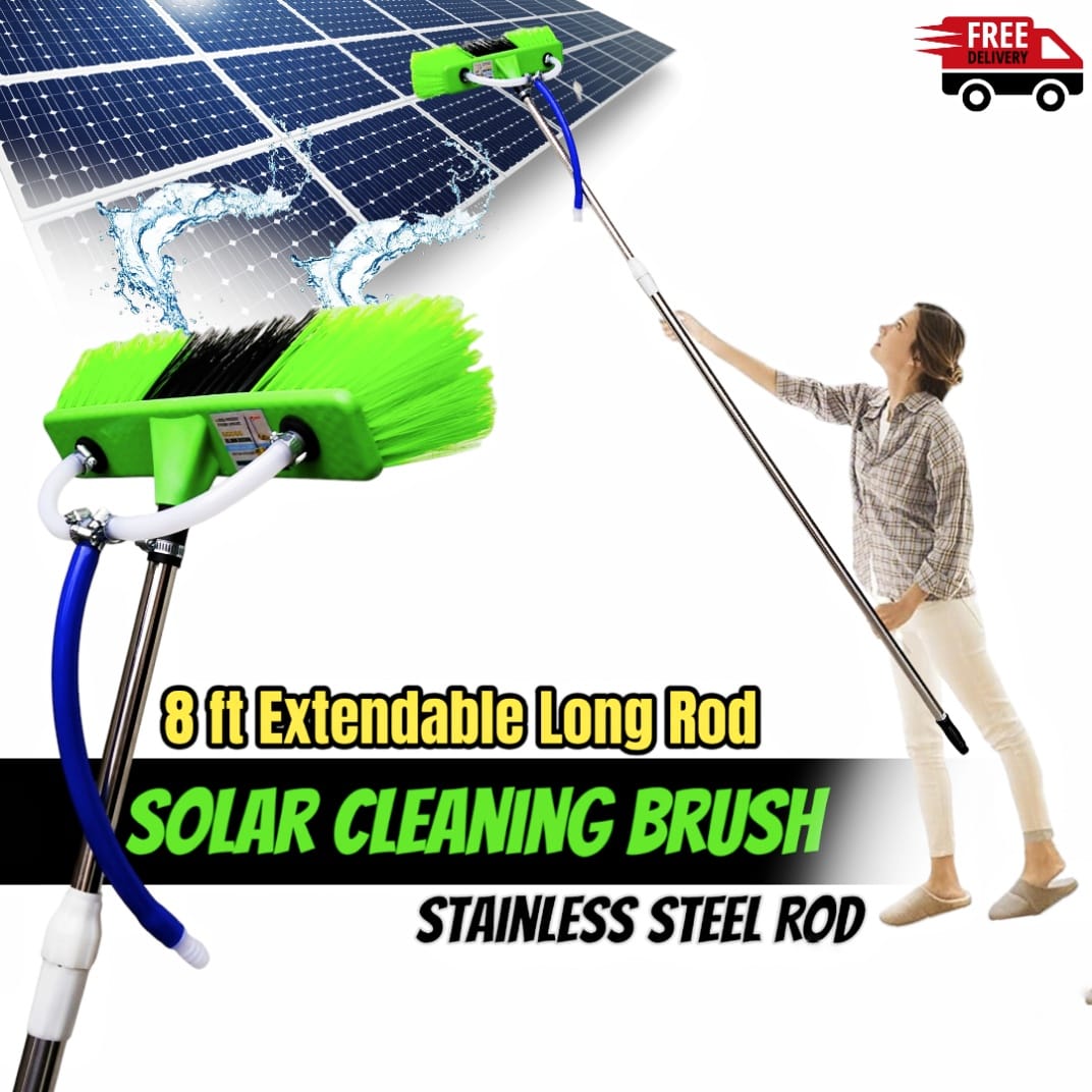 Solar Panel Cleaning Soft Hair Brush with Water System, 14 FT ...