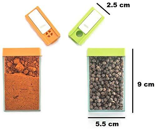 Spice Jars Dispenser Masala Storage Box Multicolour Set of 6 | Daraz.pk