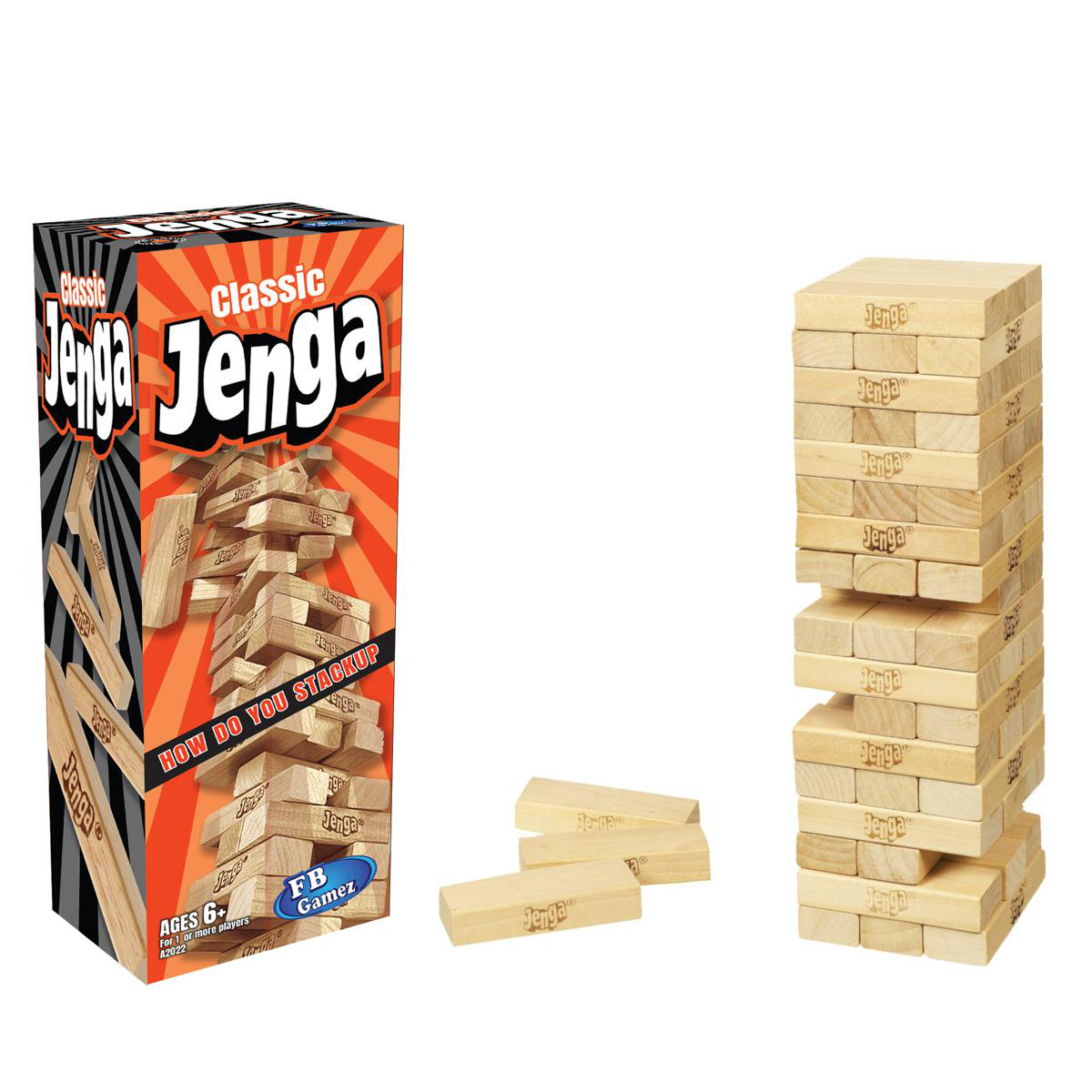 Hasbro Gaming Jenga Tower Wooden Blocks Game - Wood Toy | Daraz.pk