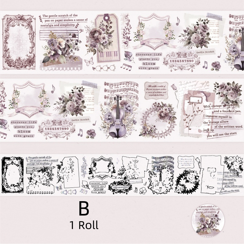 Panda Online 1 Roll Short And Rose Series PET Masking Tapes Waterproof ...