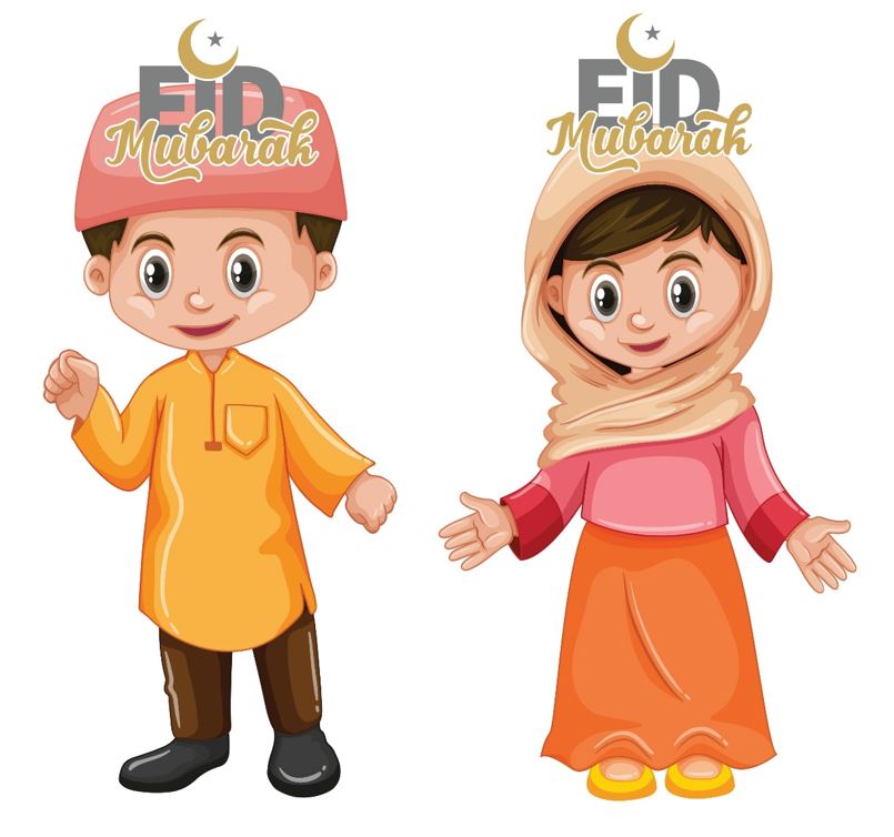 Eid Mubarak Boy and Girl Eidi Tuck Cards Pack of 6 Cards | Daraz.pk