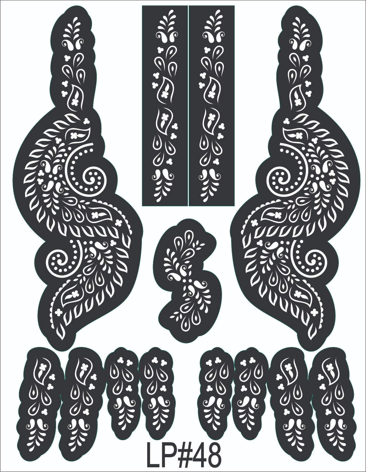 Mehndi sticker stencil Arabic style | Daraz.pk