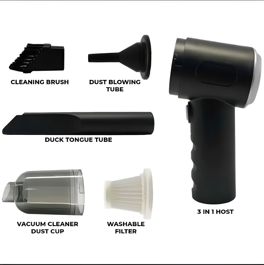 Mini Portable 3 In 1 Powerful Cordless Vacumm Cleaner Duster Blower Air ...