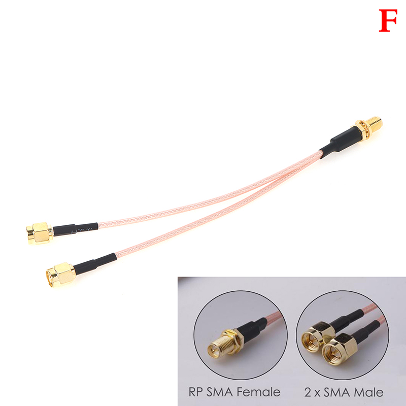 SMA to 2X SMA Male Female Y type Splitter Combiner Jumper Cable Pigtail ...