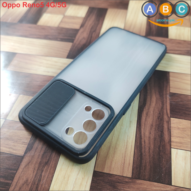 Oppo Reno5 Case , Window Shutter Camera Lens Protector Back Cover for ...