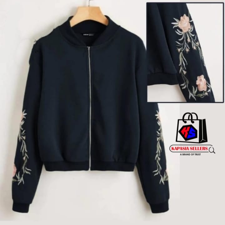 New Winter Collection Embroidered Fleece Jacket For Women | Daraz.pk