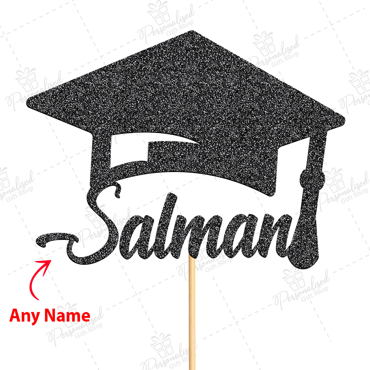 PERSONALISED Custom Congrats Cake Topper with Graduation Cap For Party ...