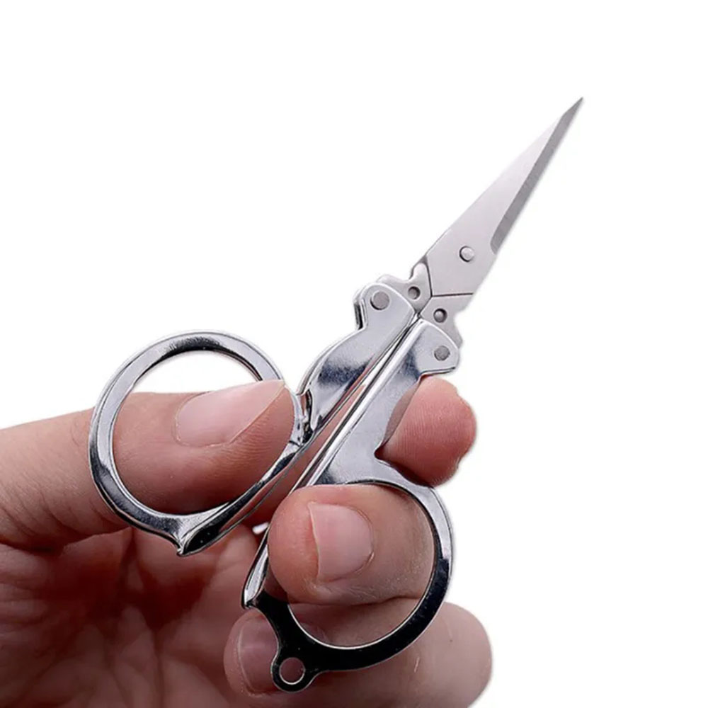 Travel Portable Stainless Steel Safety Folding Scissor For School Home ...
