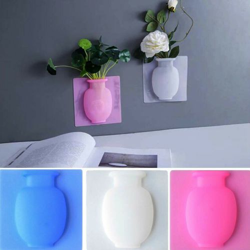 Limited Offer Flower Pots Magic Plant Vases Container Silicone Sticky ...