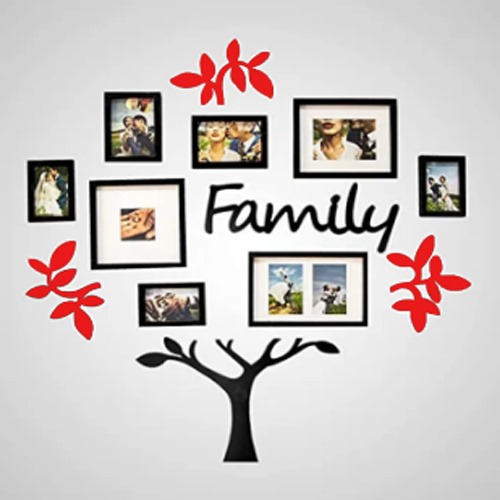 Dotz 3D Wooden Family Tree with Picture Large Size Frames Family Tree ...