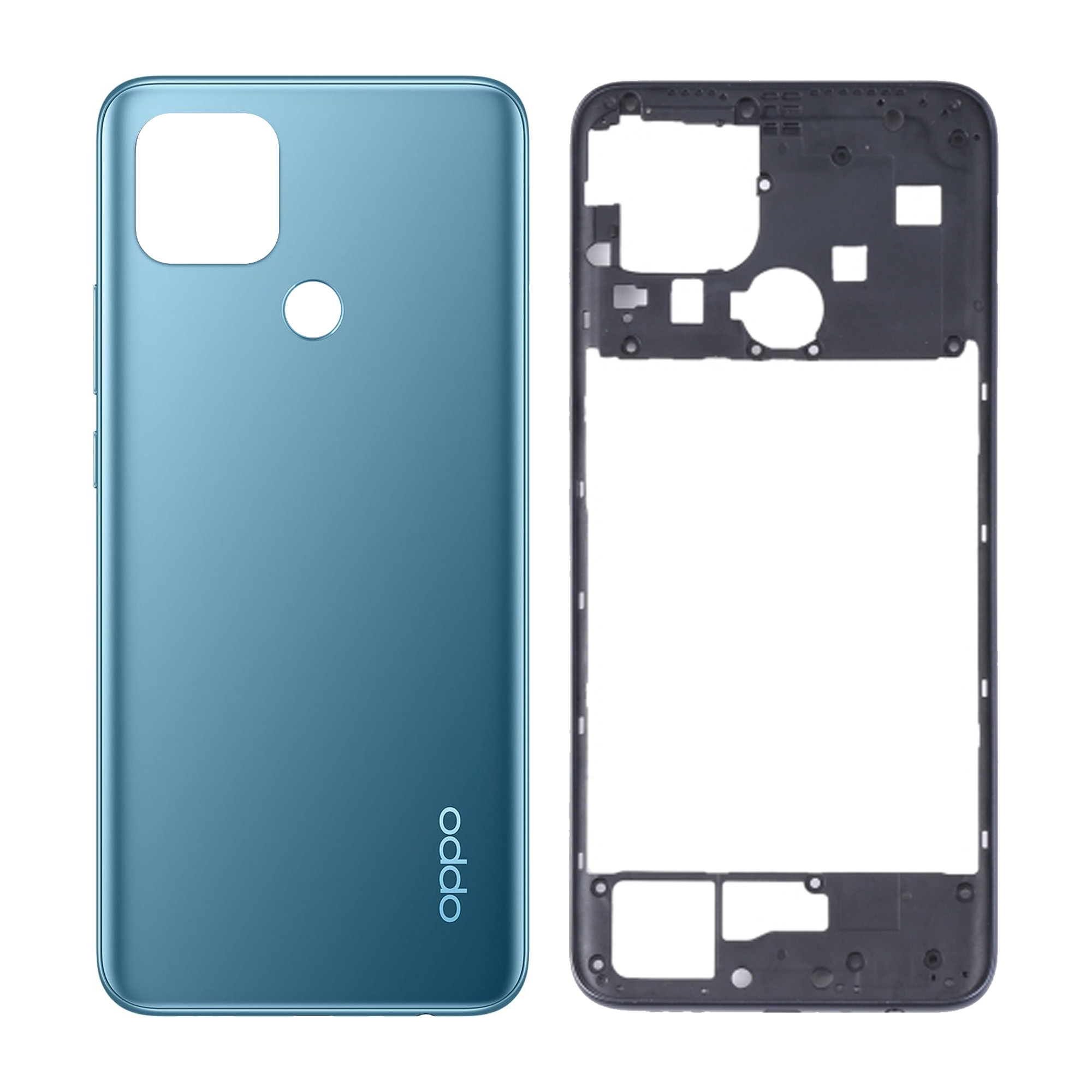 Oppo A15 Middle Frame Housing With Side Button and Replacement Battery ...
