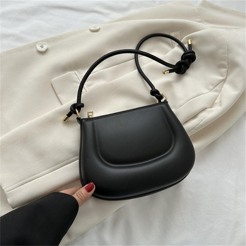 Soft PU Ladies Leather Crossbody Bag Women Purple Underarm Bag Retro ...