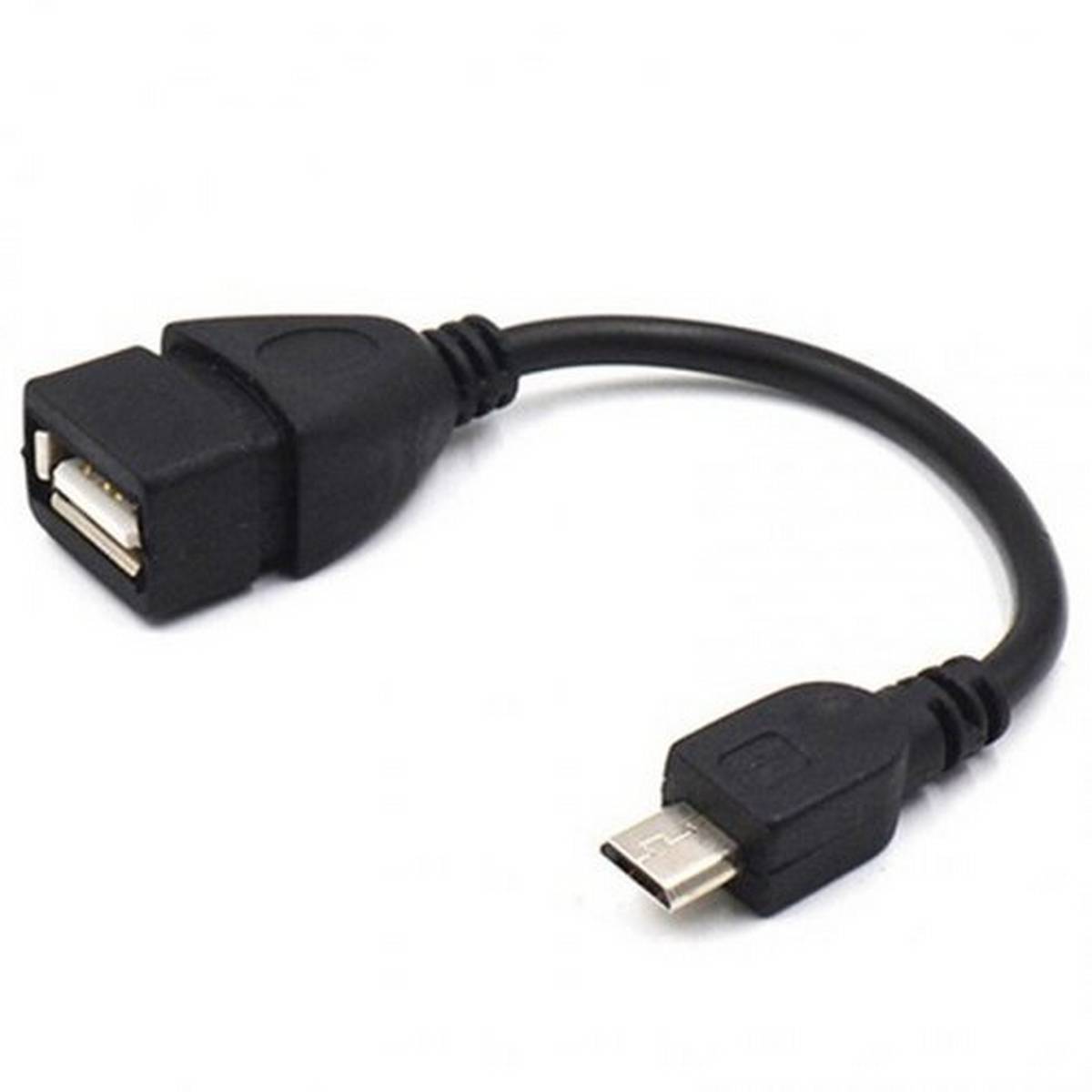 Short Micro USB (Male) to USB 2.0 (Female) OTG Adapter Cable for Phone ...