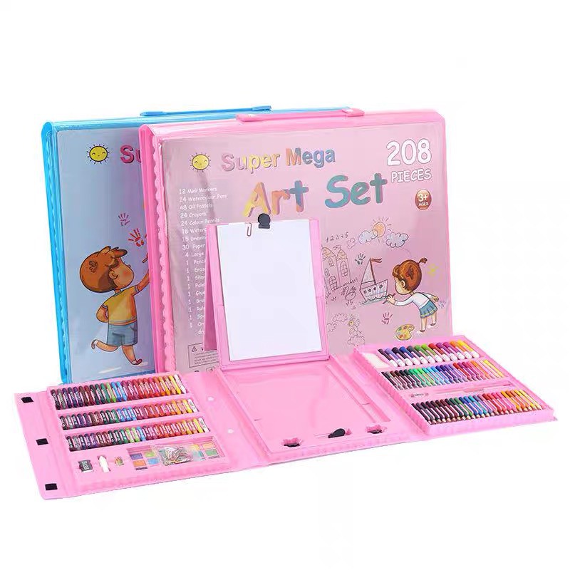 208 Pcs Super Mega Art Set | Drawing & Painting Set | Crayons, Oil ...