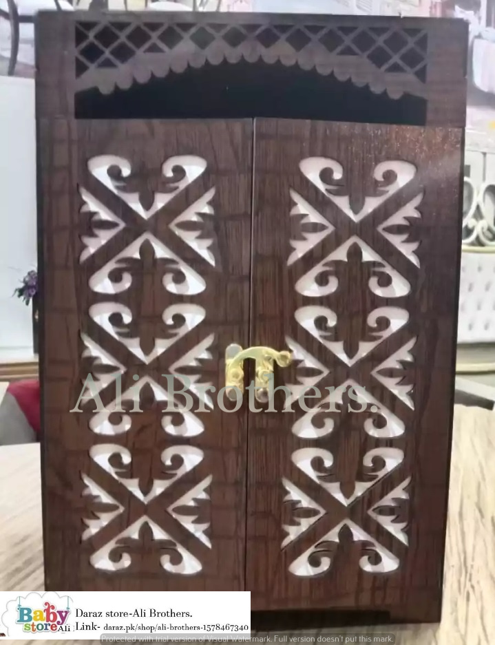 Wooden Small Almari (17.5cm x 6.5cm x 25.5)cm | Daraz.pk