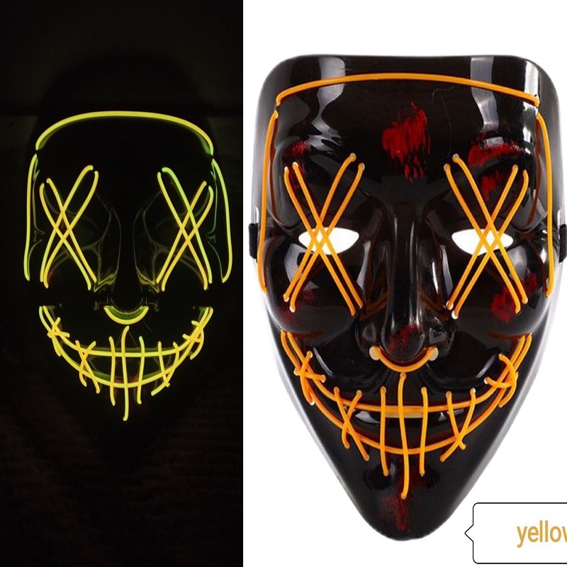 Halloween LED Light up Mask LED Purge Mask Flashing Light up mask ...