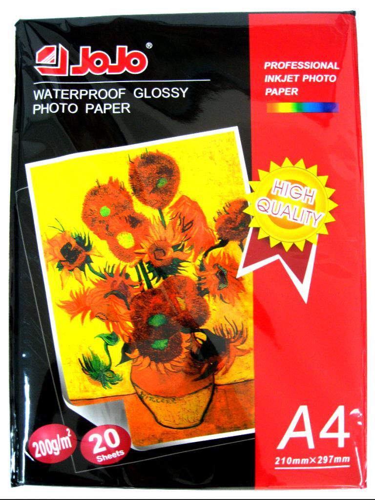 Jojo A4 Size Waterproof Glossy Photo Paper Inkjet-200g 20 sheets | Daraz.pk