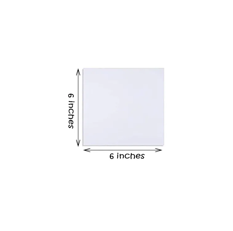 Square & Round Canvas Board of different Sizes (Square 4X4 6X6 8X8 ...