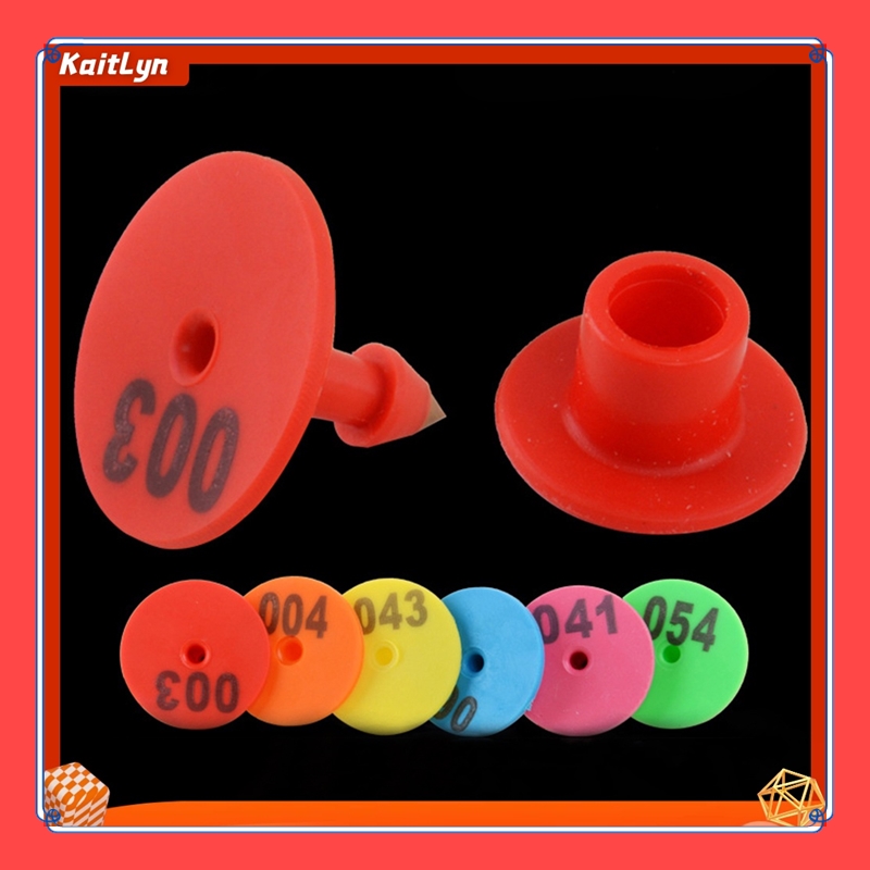 ABS Plastic Animal Ear Tags Labymos 100PCS Numbered Livestock Ear Tag ...
