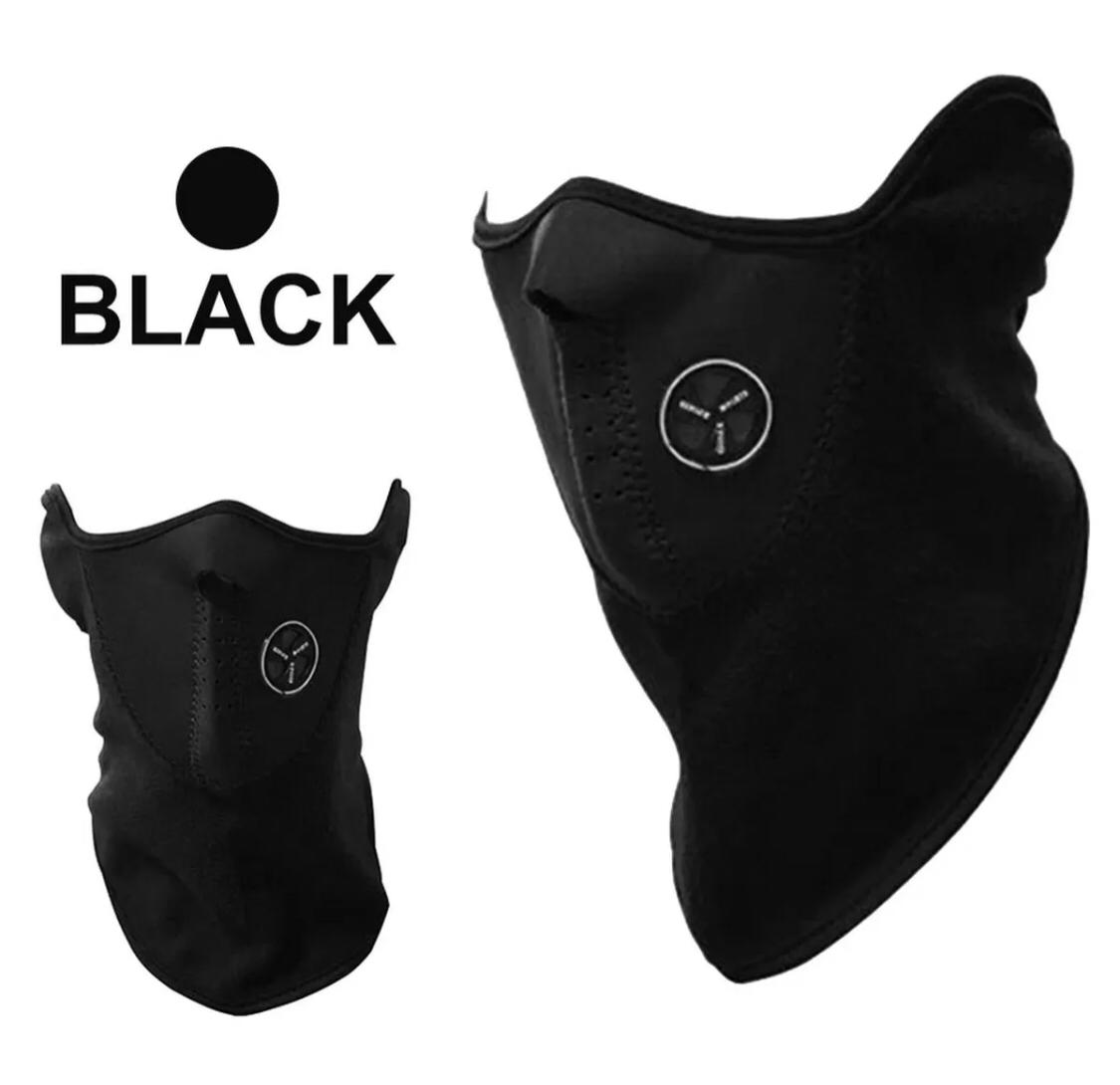 Motorcycle Half Face Mask Winter Wear Beard cold Protection Mask Black ...