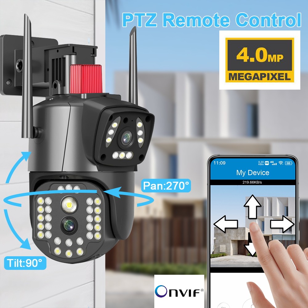 4MP Dual Lens 4MP Security Camera V380 Pro Smart Home 4MP Ai Human Auto ...