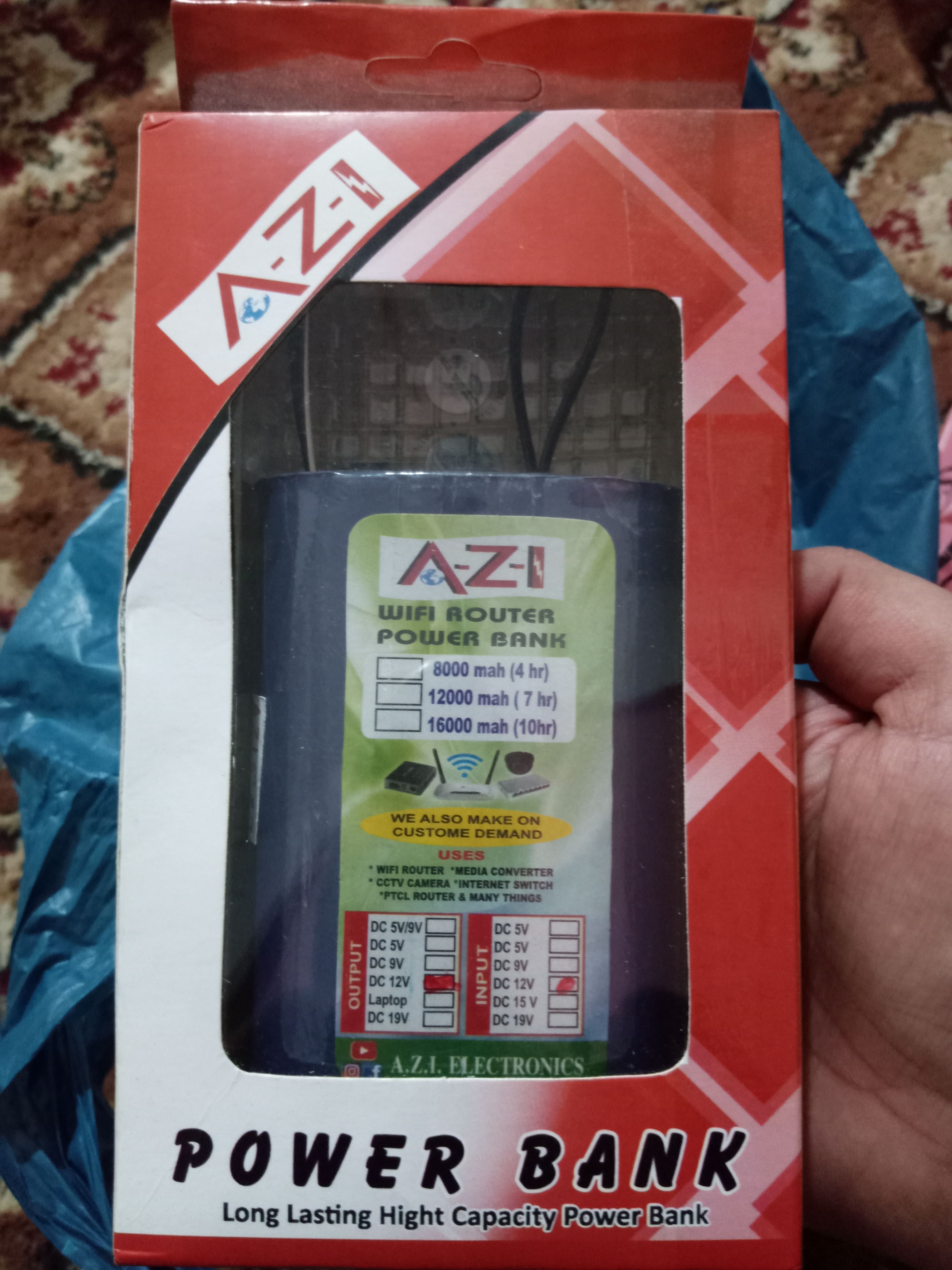 WIFI Router UPS 12V, WIFI Router Power Bank Long Lasting High Capacity ...