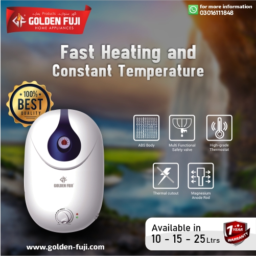 Golden Fuji - Electric Water Heater - 10 Liters Tank - Electric Shock ...
