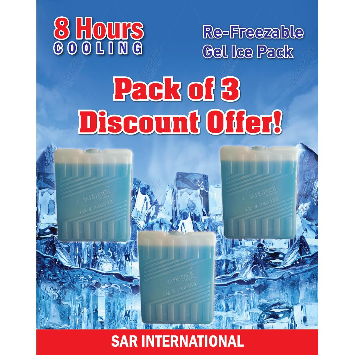 Pack Of Three Re-Freezable Ice Pack Gel Bottles | Daraz.pk