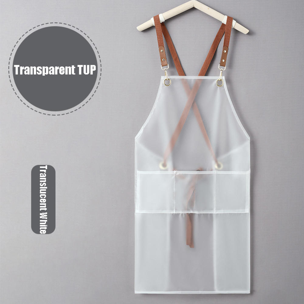 Crossover Kitchen Apron TPU Work Apron Transparent Cooking Apron Oil ...