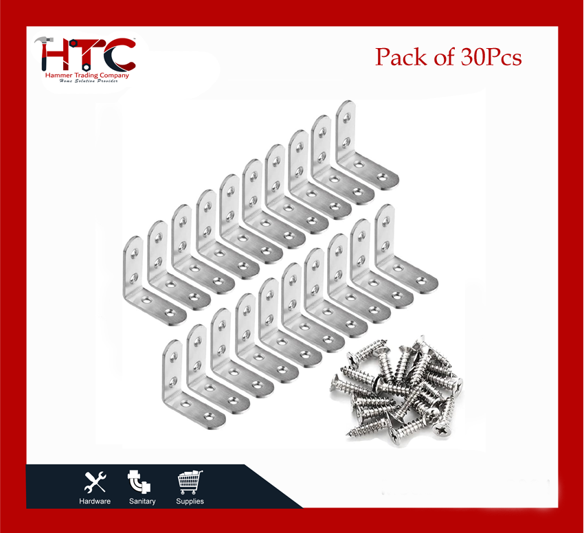 (2 Inch)L Shape Metal Corner Brace Angle Bracket with Screw | Daraz.pk