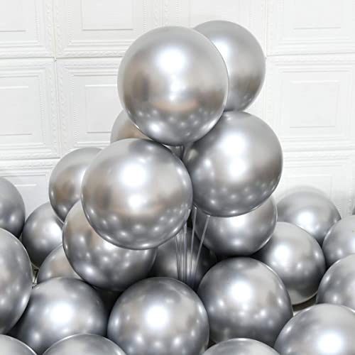 Pack of 50 Large Metallic Shiny Balloons for Birthday Decorations ...