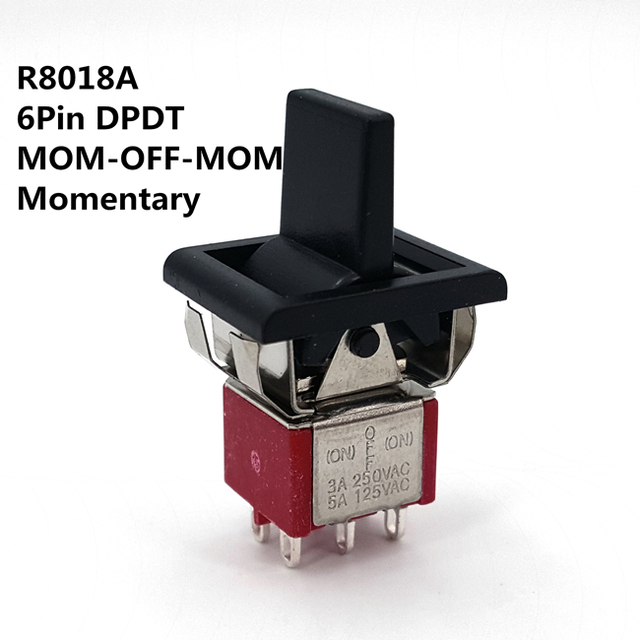 SH T80-R Series Mini Paddle Toggle Switch Square Snap-in Panel Mount 5A ...
