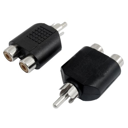 AV Audio 1 RCA Male Plug to 2 Female RCA Adapter Connector 1 Pcs | Daraz.pk