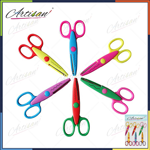 Artisan - Pack of 6 - Pattern Zigzag Scissors Crafting Scissors with 6 Different Pattern | Daraz.pk