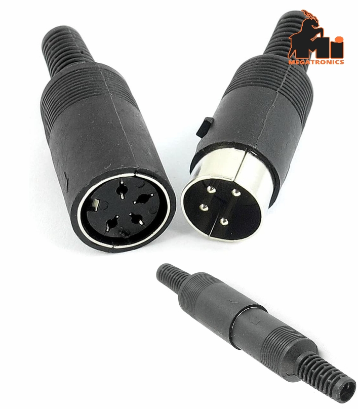 Pair Male Female 4-Pin DIN Audio Adapter Connector | Daraz.pk