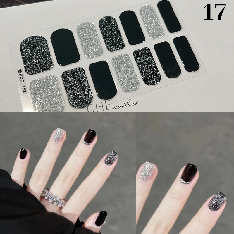 Waterproof And Long-Lasting No-Bake Nail Stickers Nail Polish Film Nail ...