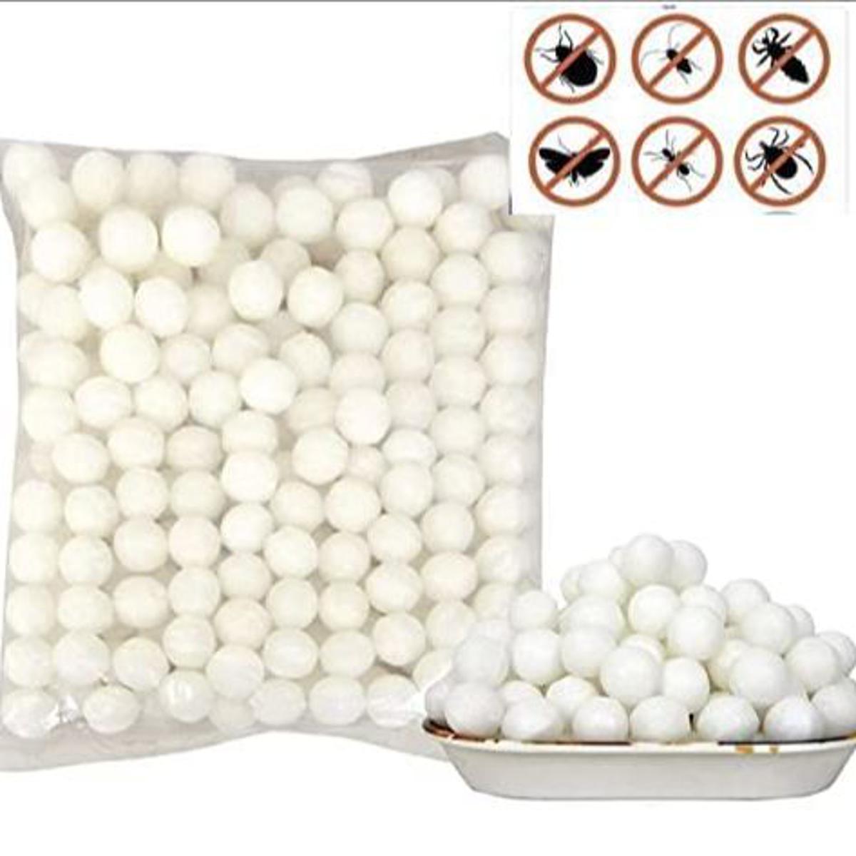 Anti Cloth Moths Naphthalene Balls - 17mm Big Size Pure White | Daraz.pk