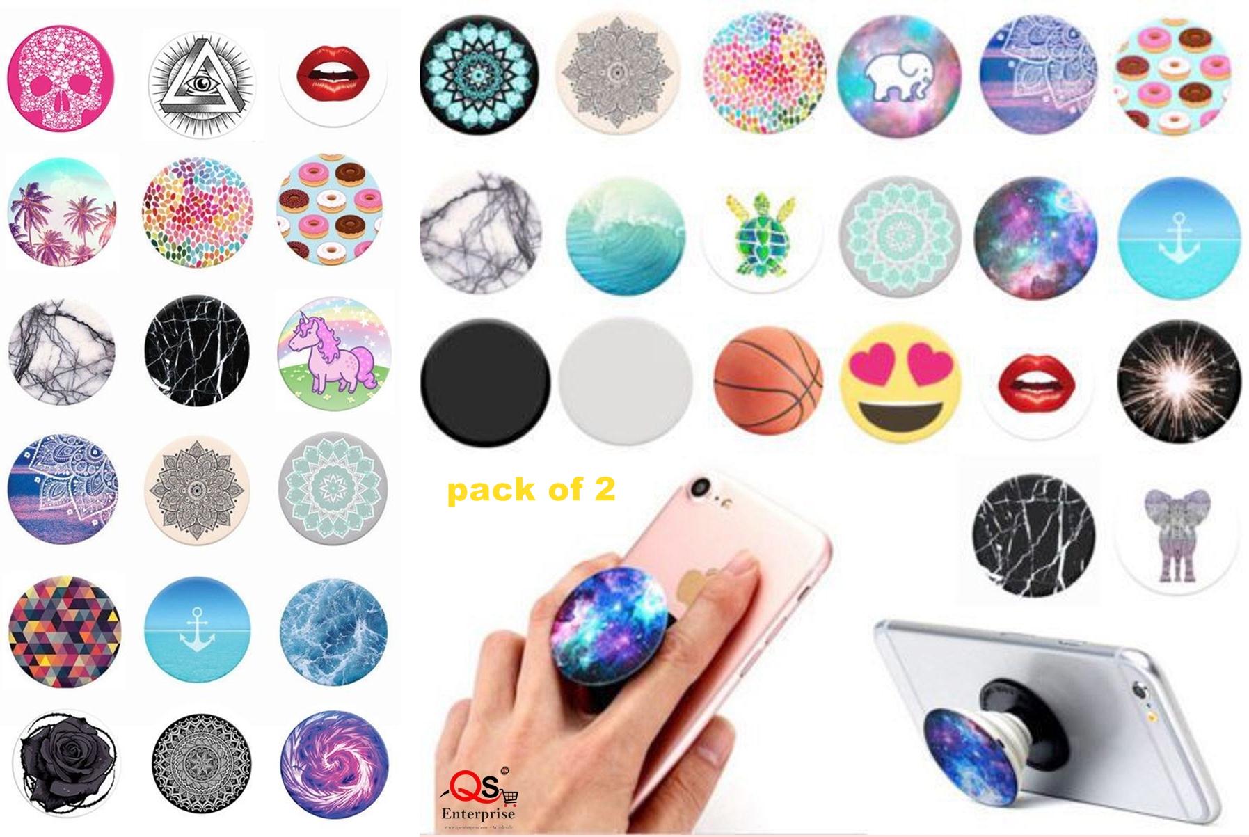 Pop Socket Pack Of 2 Pop Socket for Girls Smiley Face Pop Socket Mobile ...