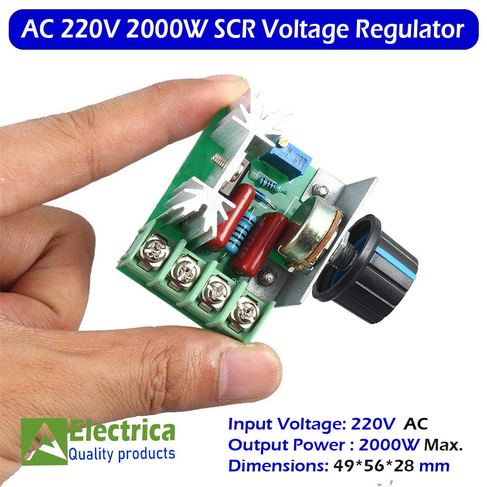 2000W High Power 220V AC Dimmer for Precise Light and Motor Speed ...