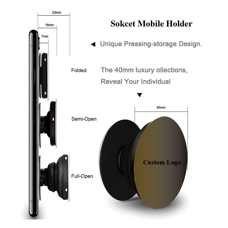 POP SOCKET Black Color Universal Smart Grip Holder, universal mobile ...