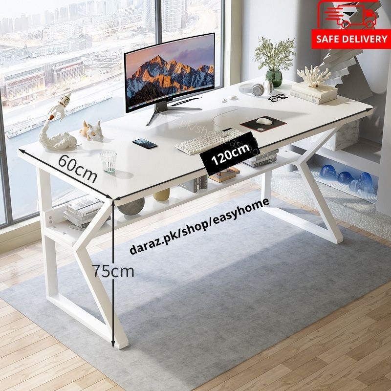 4ft & 3ft Length Modern K Shape Computer and Study Table Office ...