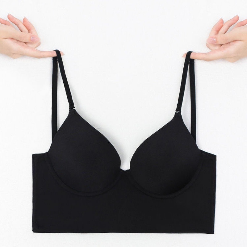 Invisible Bra Backless Women Bras Low Cut Fashion Plunge Brassiere Open ...