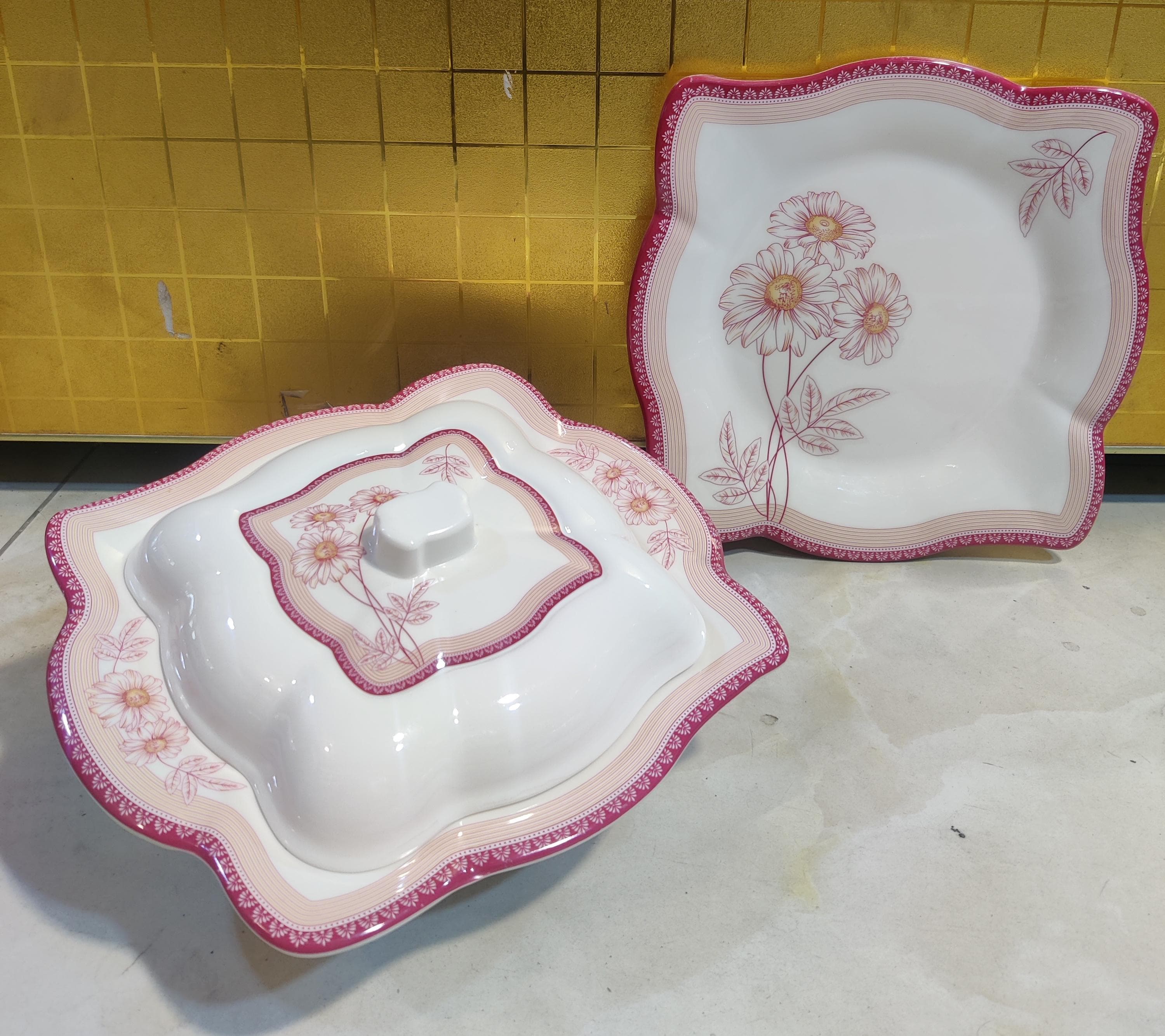 Marvel Dinner Set Double glazed heavy weight 72pcs Dinner Set | Daraz.pk