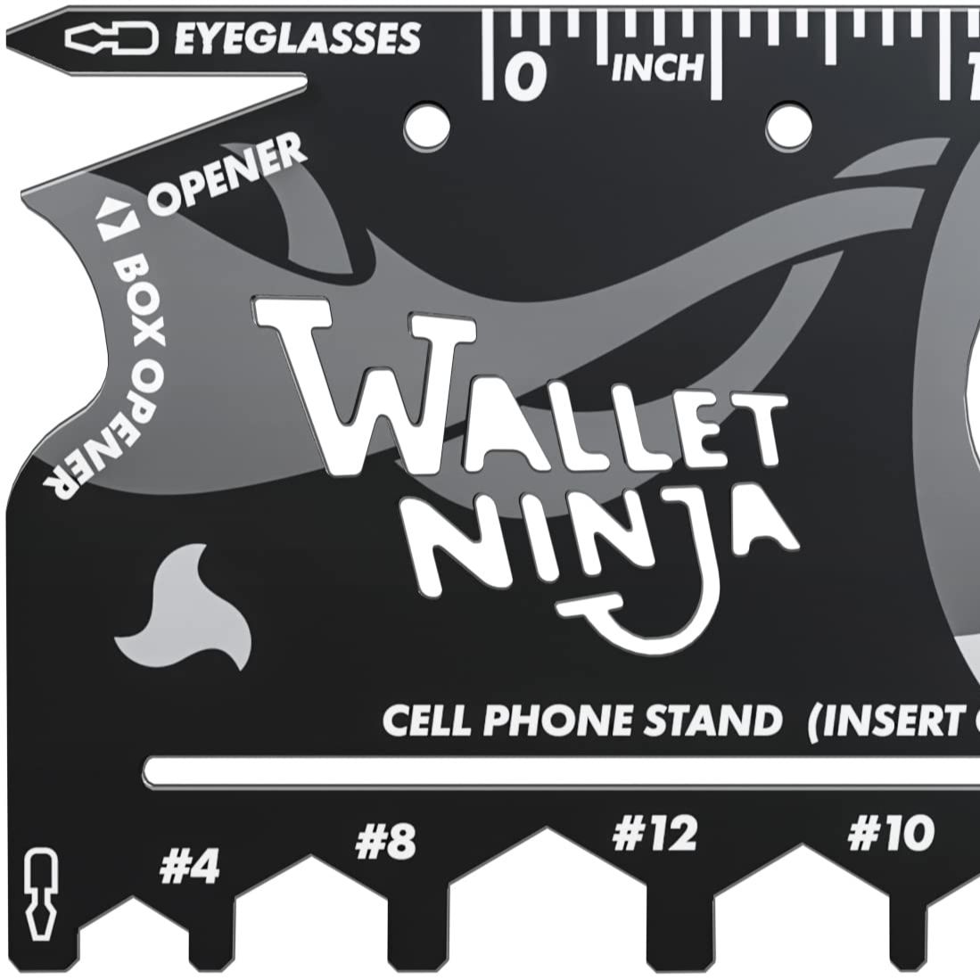 Wallet Ninja Multitool Card – 18 in 1 Credit Card Size Multi Purpose ...