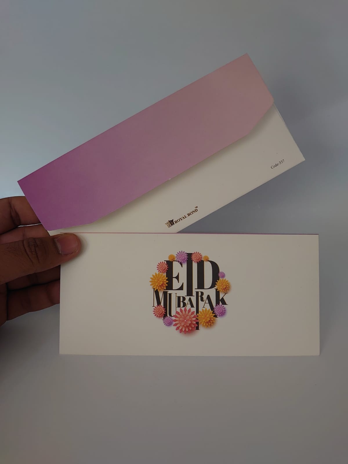 10 Pcs Eid Design Hard Card Four Color Print Envelope Eidi Card Tuck ...