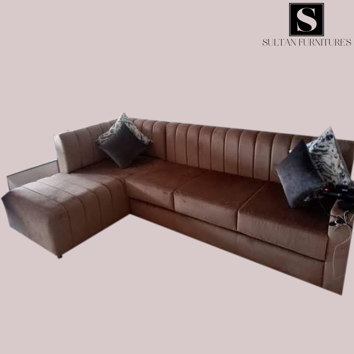 Sultan furniture's-L shape sofa-velvet fabric | Daraz.pk