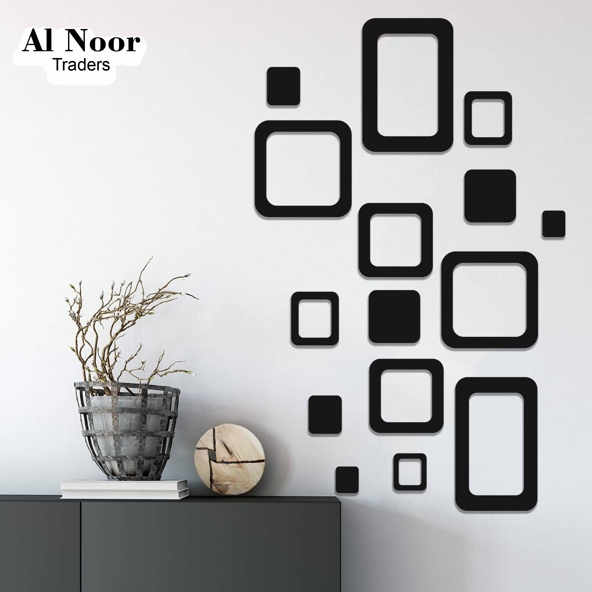Al Noor Traders Brand Wooden Square Shape wall art I DIY home ...